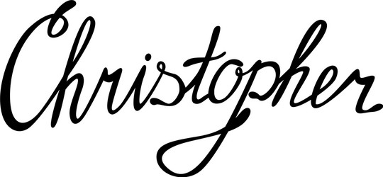 Happy birthday chris name lettering Royalty Free Vector