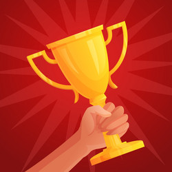 Trophy poster winner awards placard design Vector Image