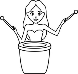 Girl Playing Bongos Vector Images (over 110)