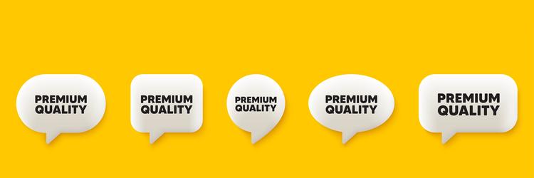 Premium quality tag high product sign click here Vector Image
