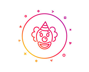 Clown icon amusement park funnyman sign Royalty Free Vector