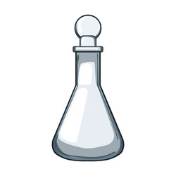 Research laboratory glassware cartoon Royalty Free Vector
