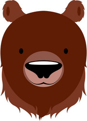 Isolated cute bear character avatar Royalty Free Vector