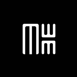 Mwm letter logo design mwm simple and modern logo Vector Image