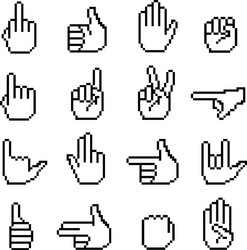 Retro pointing fingers set Royalty Free Vector Image