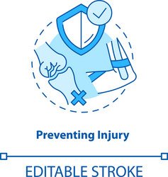 Prevent injury concept icon Royalty Free Vector Image