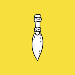Ancient knife icon sketch and vintage style Vector Image