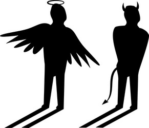 Angel Devil Silhouette Vector Images (over 1,000)