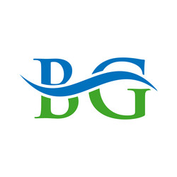 Initial monogram letter bg logo design bg Vector Image