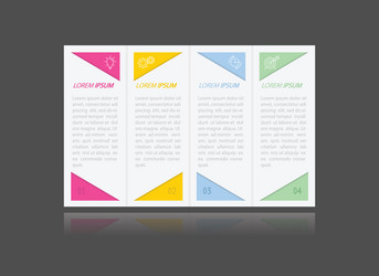 Business infographics 6 steps to achieve Vector Image