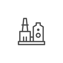 Gasification biomass line icon Royalty Free Vector Image