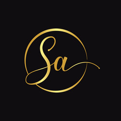 Initial letter sa logo design template Royalty Free Vector