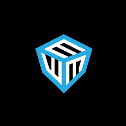 Mwm letter logo design mwm simple and modern logo Vector Image
