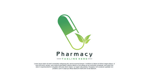 Apothecare pharmacy logo design unique concept Vector Image