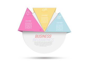 Business infographics 6 steps to achieve Vector Image