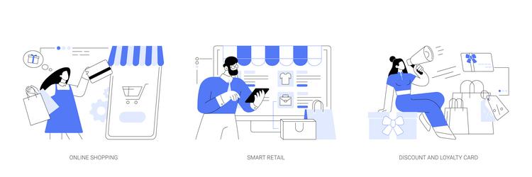 E-commerce website abstract concept Royalty Free Vector