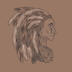 Esoteric and magic a human Royalty Free Vector Image