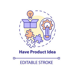 Create product concept icon Royalty Free Vector Image