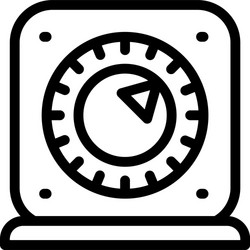 Turn off timer button icon outline style Vector Image
