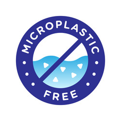 Microplastic free icon logo badge concept design Vector Image