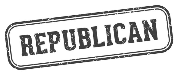 Republican stamp rectangular Royalty Free Vector Image