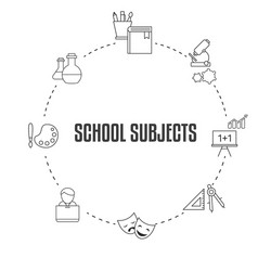 School subjects design concept Royalty Free Vector Image