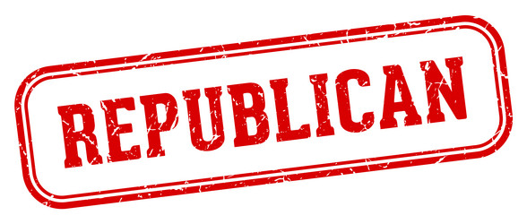 Republican stamp rectangular Royalty Free Vector Image