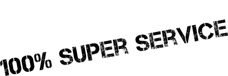 100 percent super service rubber stamp Royalty Free Vector