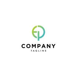 Modern and unique ep initials logo design Vector Image