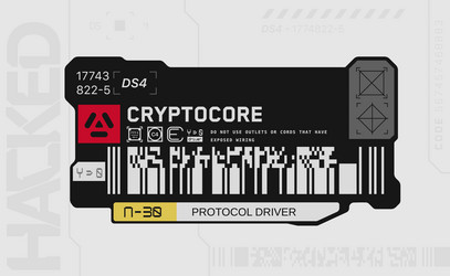 Cyberpunk decal sticker label Royalty Free Vector Image