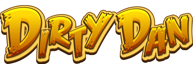 Dirty dan logo text design Royalty Free Vector Image