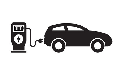 Electric car charging symbol Royalty Free Vector Image