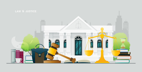 Court judgment law justice concept Royalty Free Vector Image