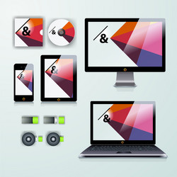 Modern application template design for corporate Vector Image