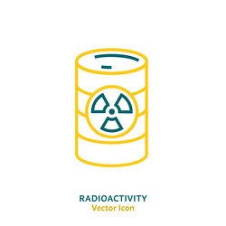 Radioactive water linear sign pictogram symbol Vector Image