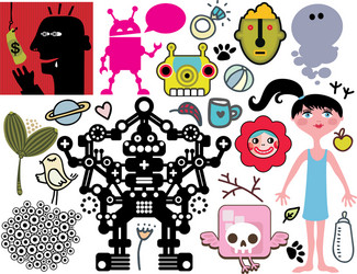 Cartoon mix Royalty Free Vector Image - VectorStock