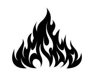 Flame fire border frame silhouette template Vector Image