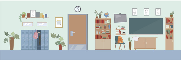 School hall interior Royalty Free Vector Image