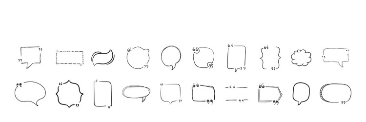 Quote doodle message Royalty Free Vector Image