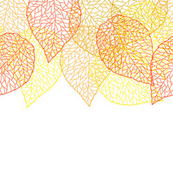 Seamless pattern with falling leaves Royalty Free Vector