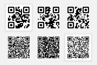 Set of qr codes for your design black qr code Vector Image
