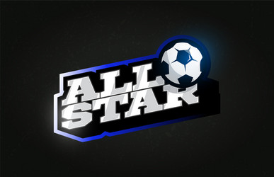 All star retro style sport logo set modern Vector Image