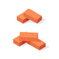 Building material red brick cartoon supplies Vector Image