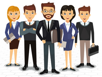 Business woman team set Royalty Free Vector Image