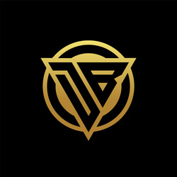 Db logo letter monogram with triangle shape Vector Image