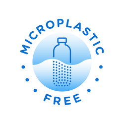Microplastic free icon logo badge concept design Vector Image