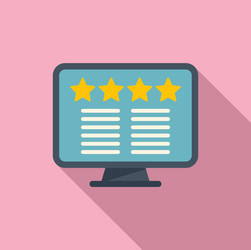 Ranking monitor icon outline medal winner Vector Image