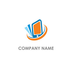 Phone repair logo design shop Royalty Free Vector Image