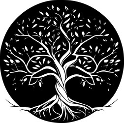 Tree of life - minimalist and simple silhouette Vector Image