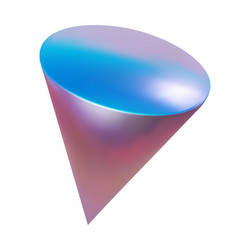 3d pink metal neon gradient cone render Royalty Free Vector